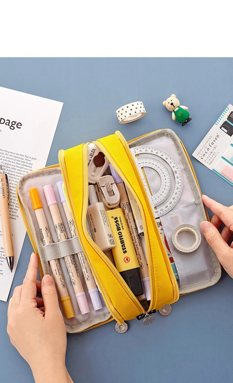 Trousse scolaire,Angoo – trousse à crayons série couleurs,étui spécial ...