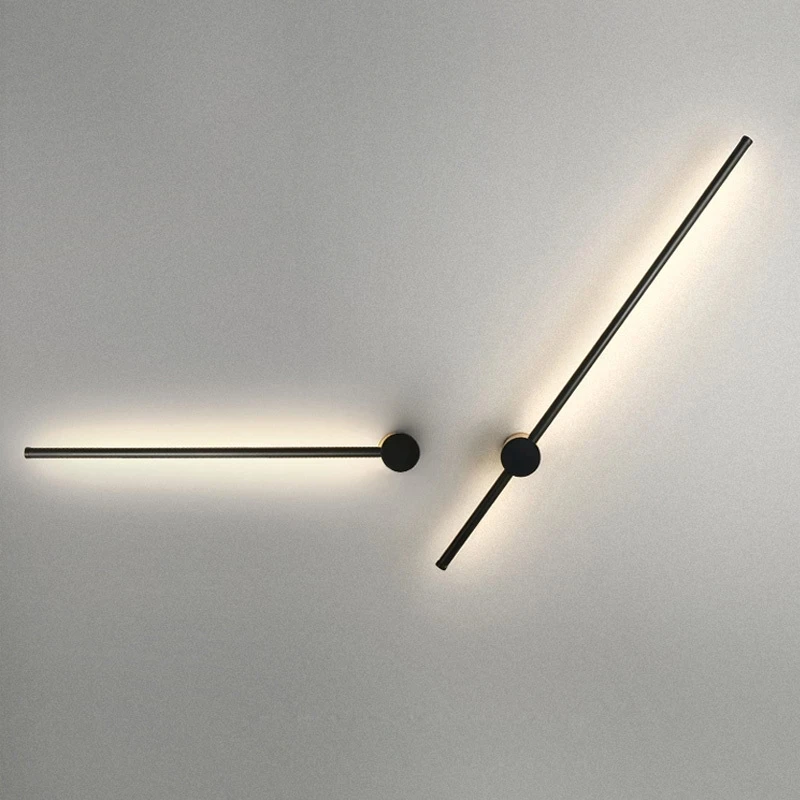 Modern Simple Linear Tube LED Wall lamp Up Down Background Opposite ...