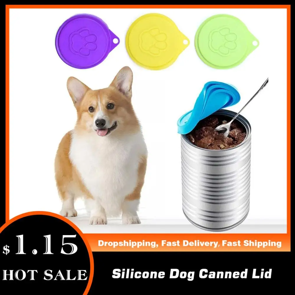 6pcs-Portable-Silicone-Dog-Cat-Canned-Lid-Pet-Food-Cover-Storage-Fresh ...