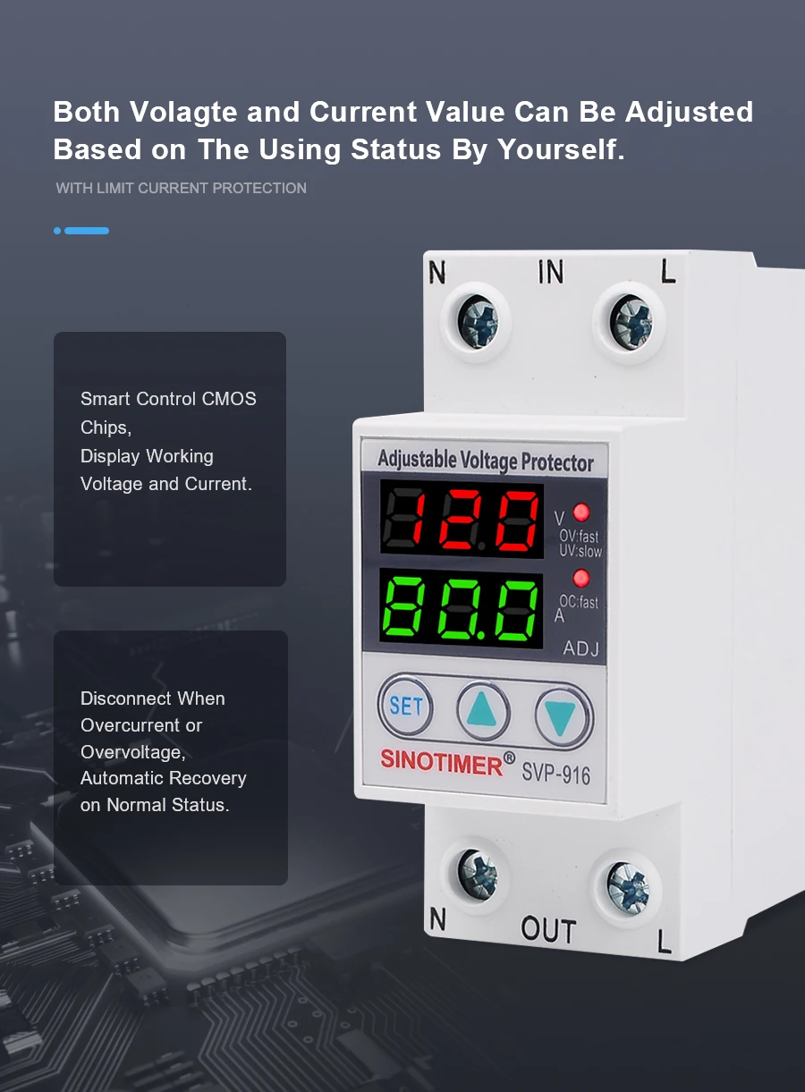 Generic Heavy Load 80a 110v 120v Single Phase Voltage Relay Adjustable ...