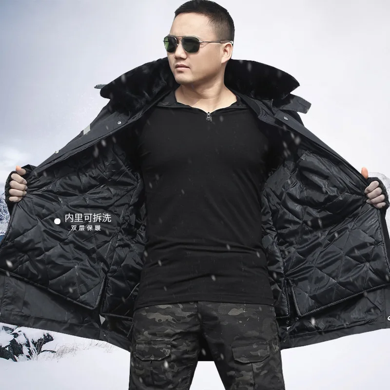 Hot Winter Warm Coat Training Army Overcoat Cold Proof Windproof Liner ...