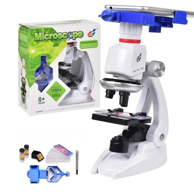 100X-400X-1200X Simulation Biological Microscope Kit Children’s Science ...