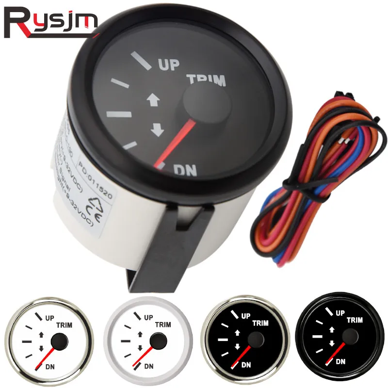 52mm-Boat-Trim-Gauge-0-190-ohm-for-Inboard-Outboard-Engine-Marine-Trim ...