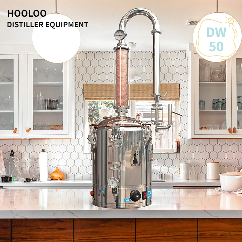 Hooloo Household Hydrolat Essential Oil Distiller Pure Copper Hollow ...