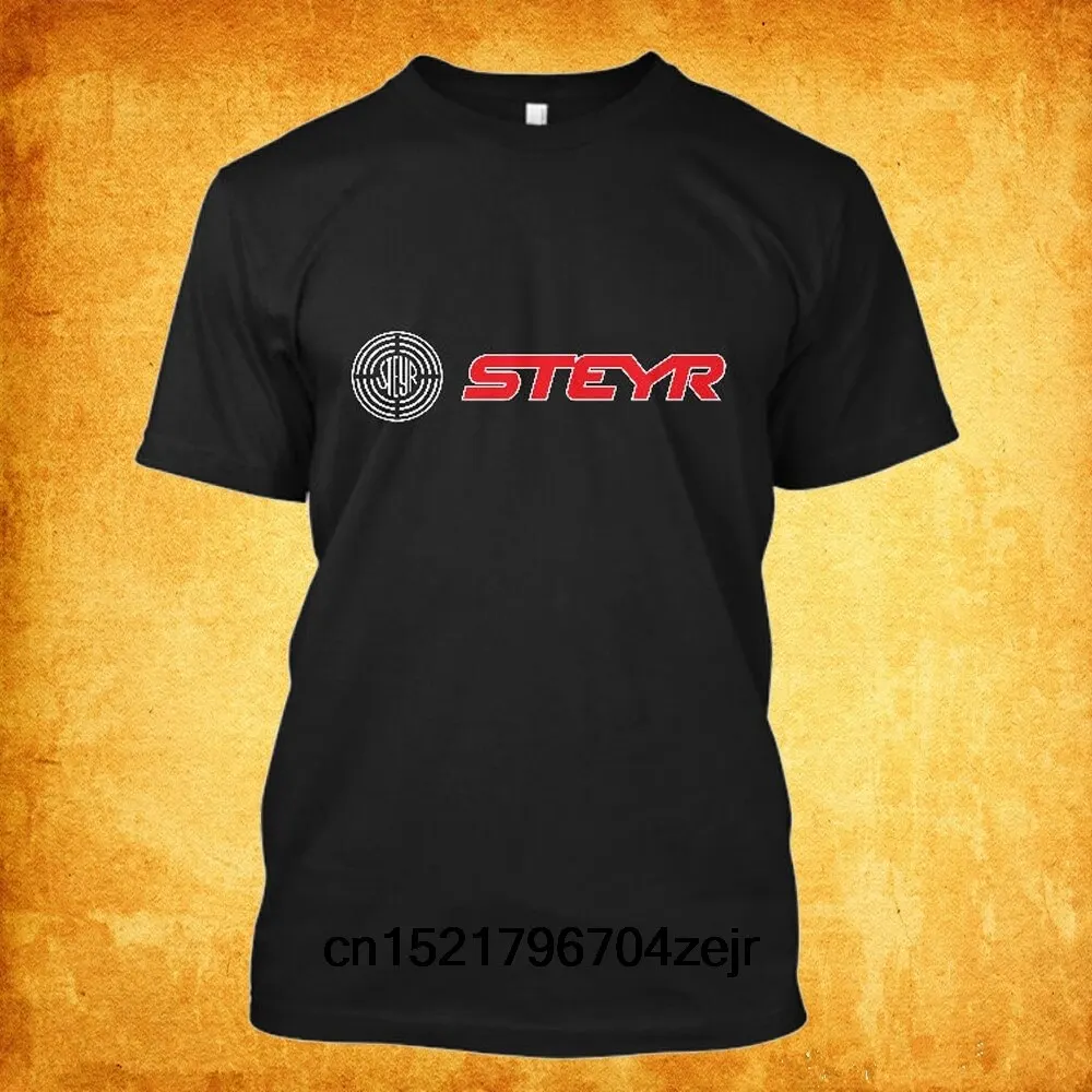 Erkek T shirt klasik Steyr Logo kısa kollu komik tişört yenilik tshirt ...