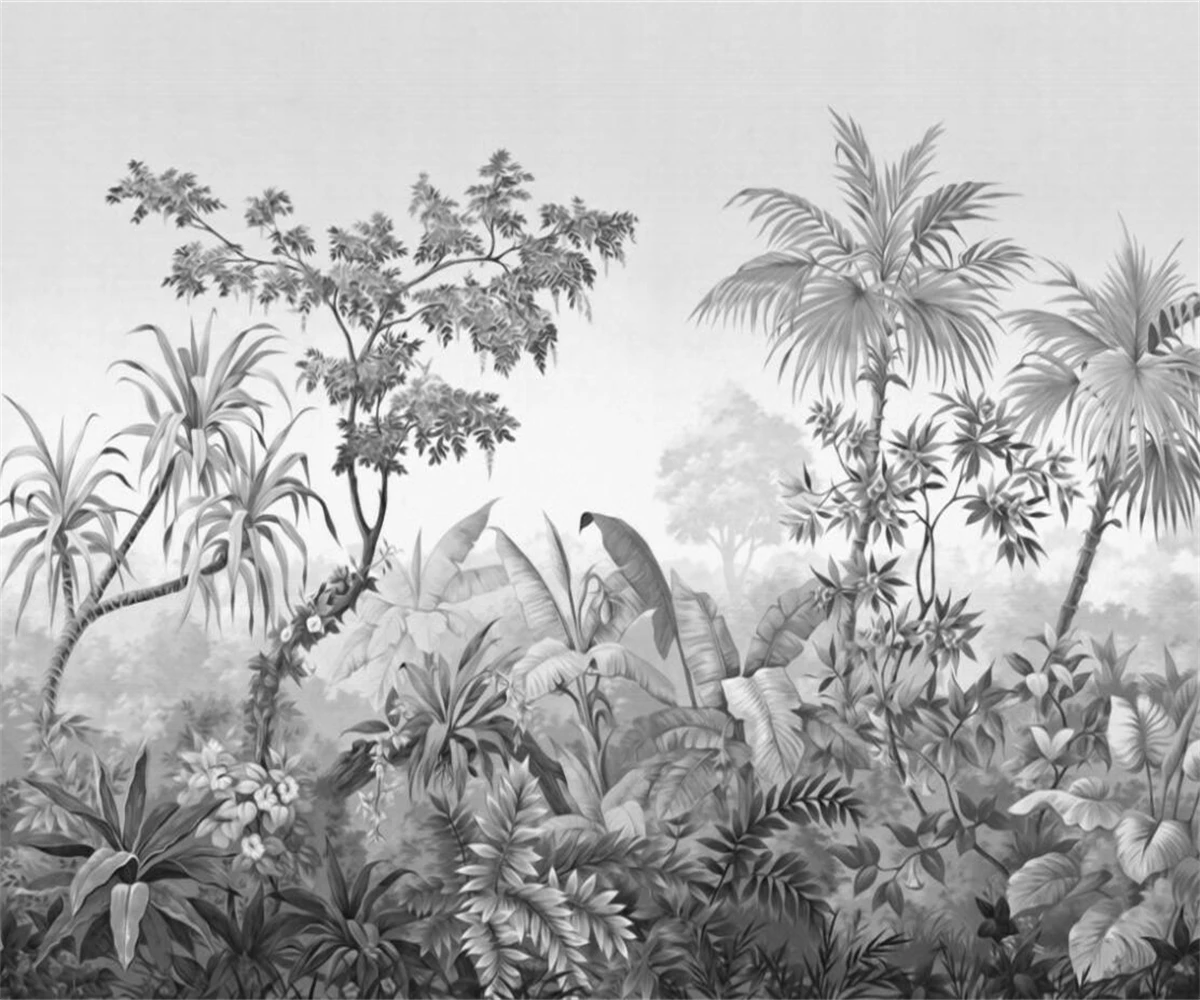 Rainforest Black And White Drawings
