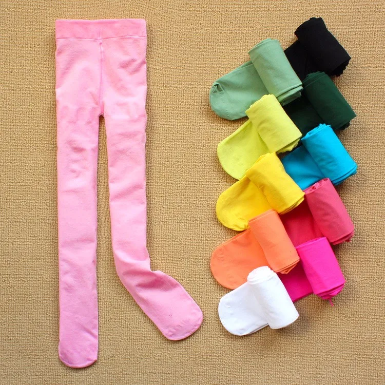 Girls Candy Color Tights For Baby Kids Cute Velvet Pantyhose Girl ...