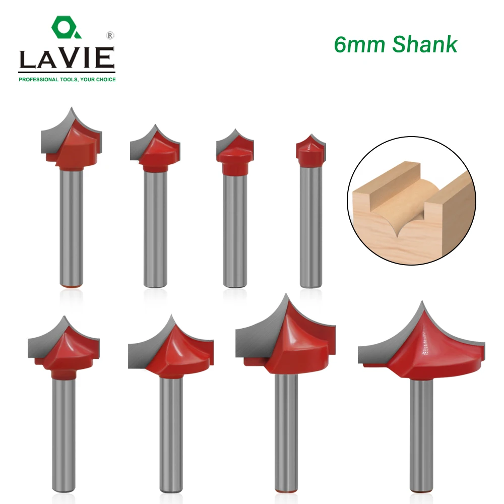 LAVIE-1pc-6mm-Shank-CNC-Round-Nose-Bits-Round-Point-Cut-Bit-Shaker ...