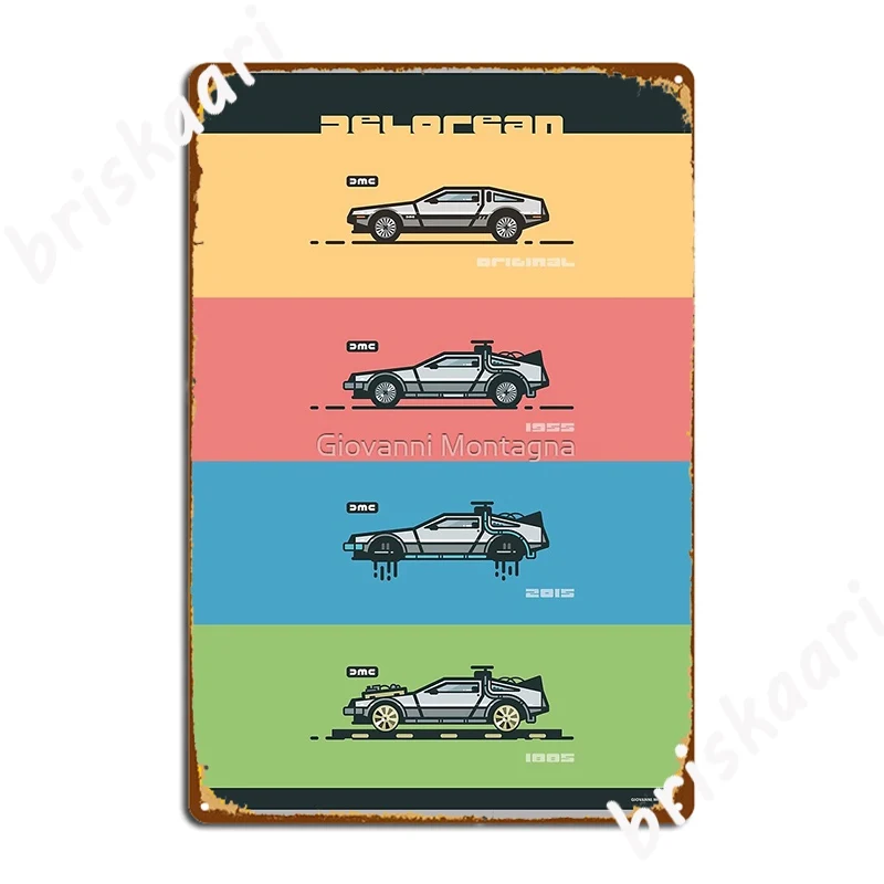 Poster Delorean Dmc Metal Plaque Poster Mural Painting Cinema Wall Cave ...