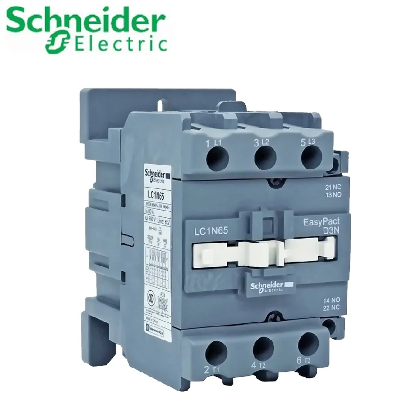 Schneider electric-contactores EasyPact D3N 3-ploe, LC1N65, 1NC y 1NO, 50HZ, LC1N65B5N ...