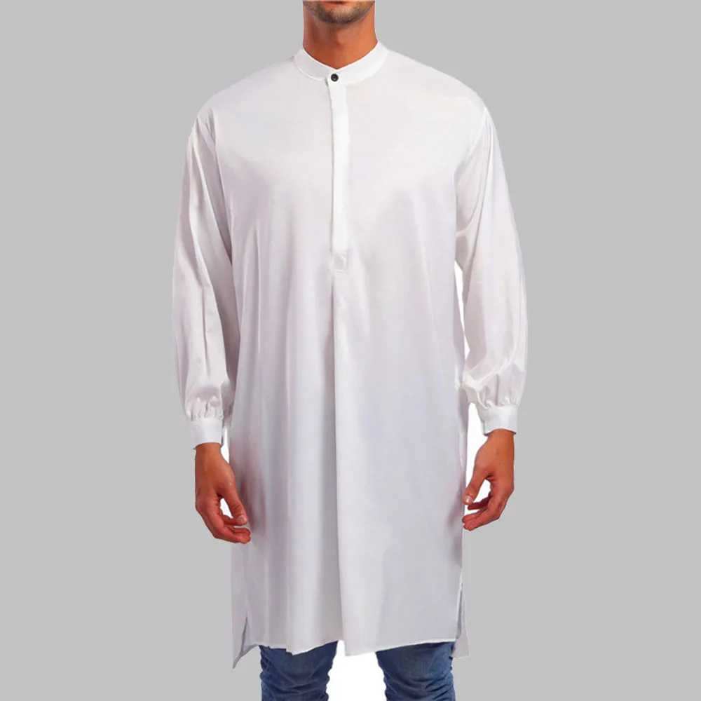 Camisa árabe de manga larga para hombre, estilo occidental, a la moda ...