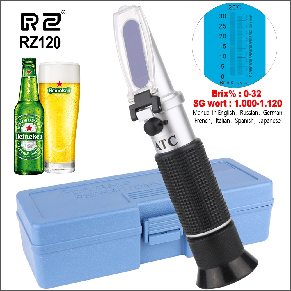 RZ-Refractometer-Beer-Brix-Wort-Sugar-Alcohol-Meter-0-30-1-000-1-120-SG ...