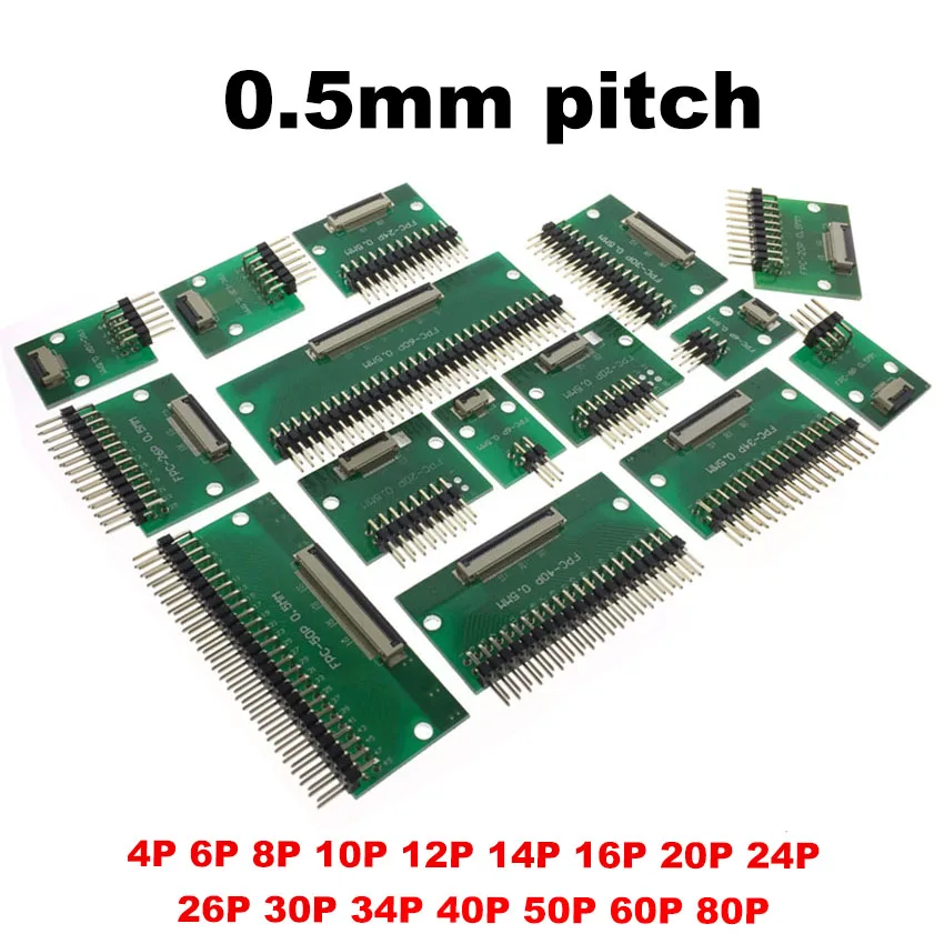 1pcs-54P-60P-80P-0-5mm-pitch-Connector-SMT-Adapter-to-2-54mm-1-00-inch.jpg