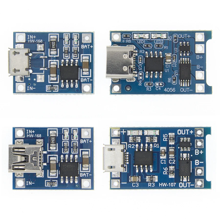 Tp4056 +protection Dual Functions 5v 1a Micro Usb 18650 Lithium Battery ...