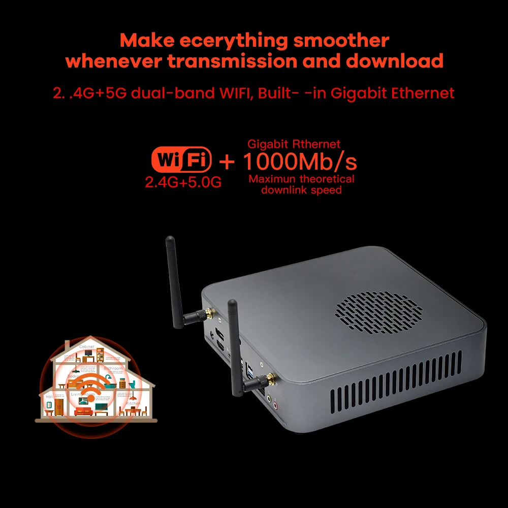 Super Small Pc Amd Ryzen 5900hx 64gb Ddr4 Ram 2tb Ssd Mini