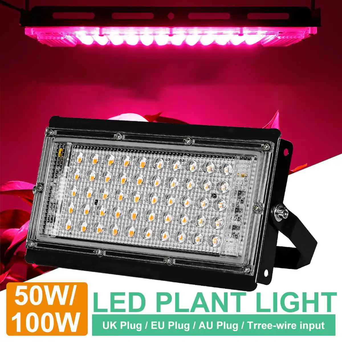 LED Grow Lights for Indoor Plants AC 220V Phyto Lamp with Stand 50W ...