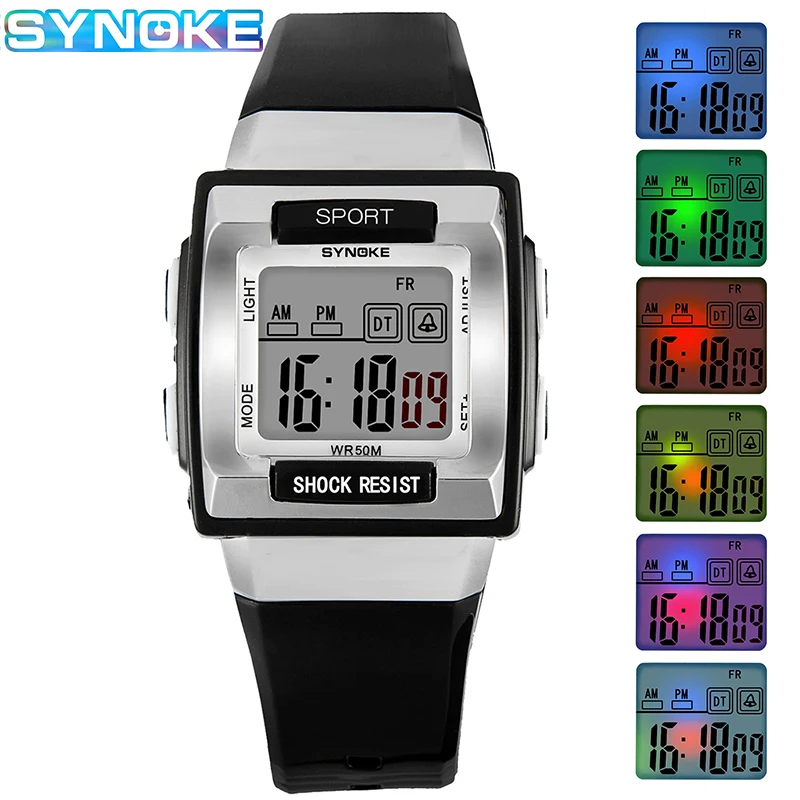 SYNOKE-Children-Boys-LED-Electronic-Digital-Watch-50M-Waterproof ...