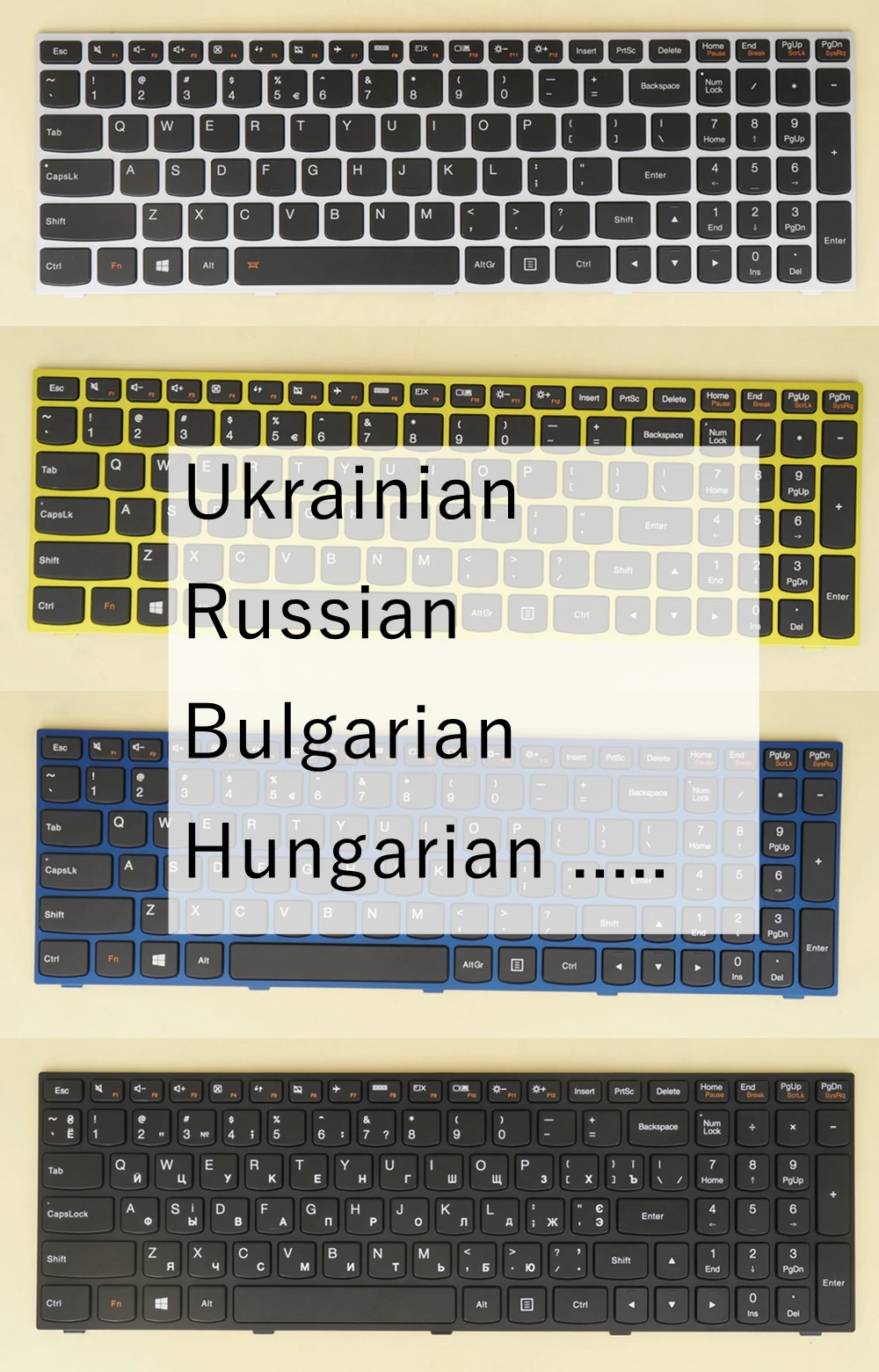 UR Russian Bulgarian Hungarian Keyboard For Lenovo 25215231 25215261 ...