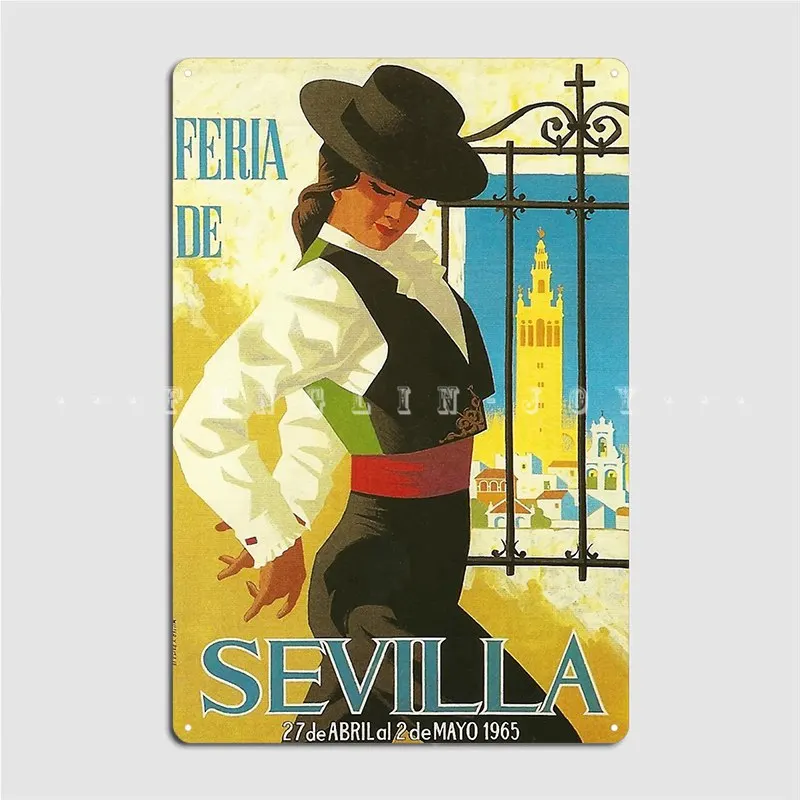 Spain-1965-Seville-April-Fair-Poster-Metal-Plaque-Club-Party-Vintage ...