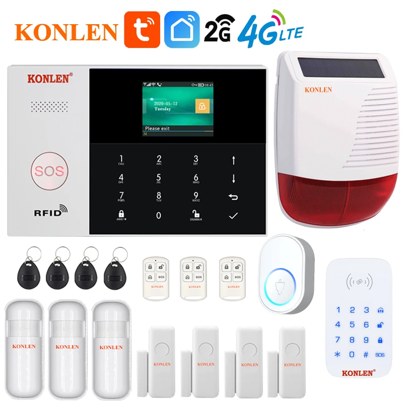 Tuya Smart Life Wifi Gsm Alarm Systems 4g 3g 2g Secuity Home House Anti ...