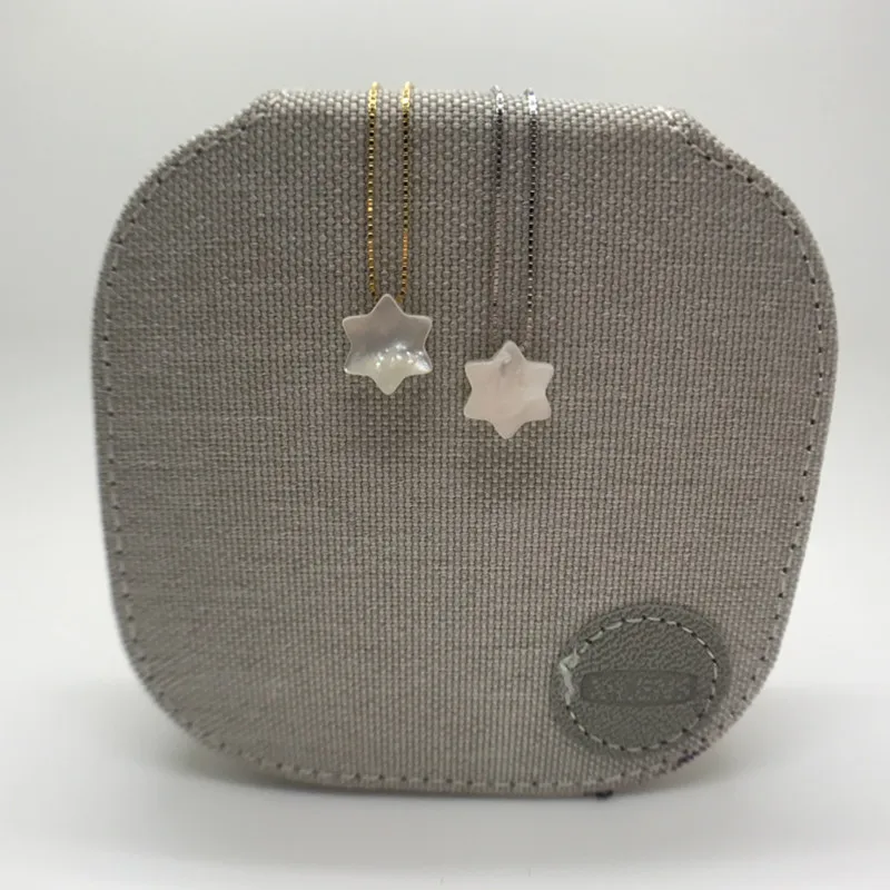Colar-de-corrente-em-prata-esterlina-925-David-Star-Madrep-rola-Concha ...