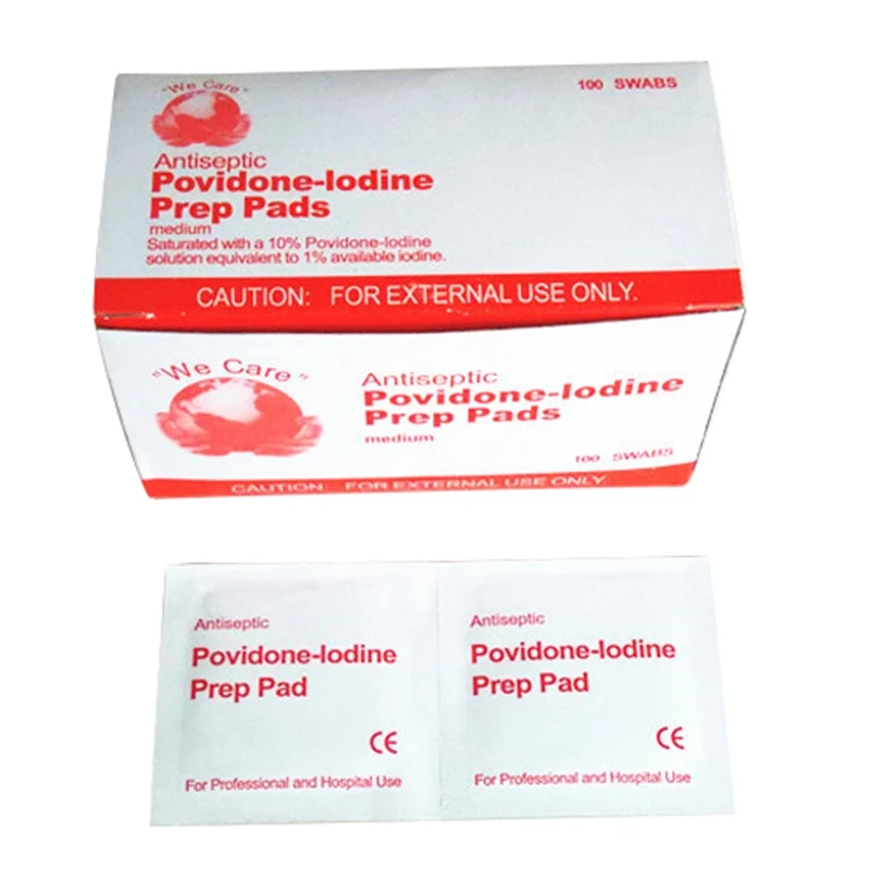 1000PCS First Aid Iodine Tablets Antiseptic Povidone Lodine Prep Pad ...