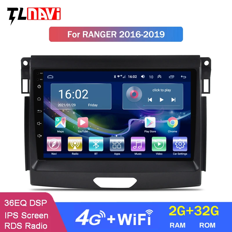 4G LTE 2G RAM Car Radio DVD Player GPS Navigation For Ford Ranger 2016 ...