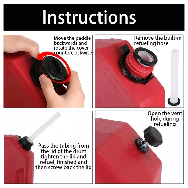 Fuel Tank Gas Can Storage Container for SUV Car Motorcycle 1 Gallon Oil ...