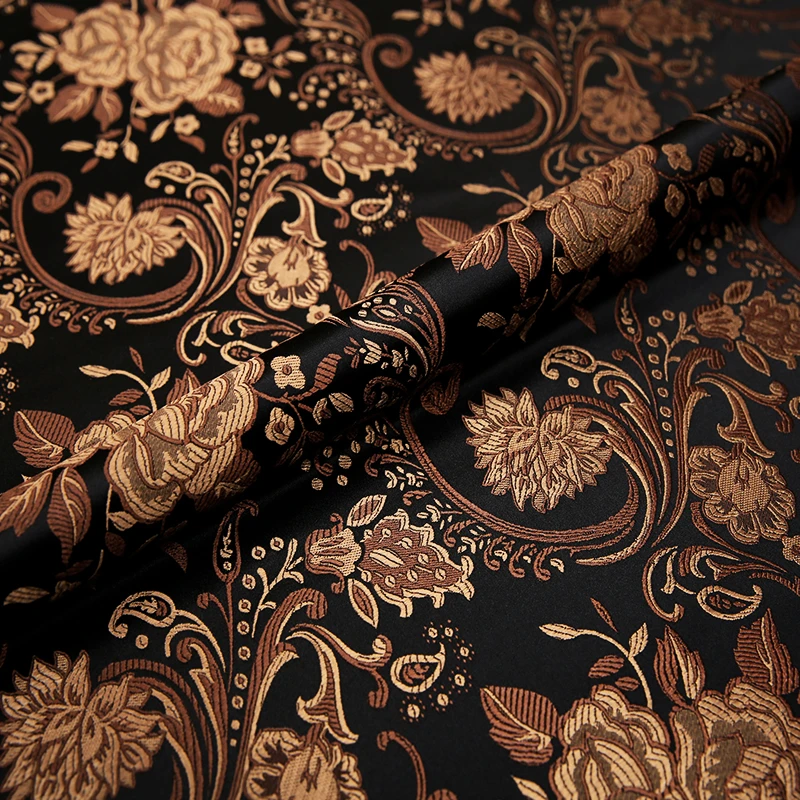 brocade jacquard flower pattern damask fabrics by the yard for diy ...