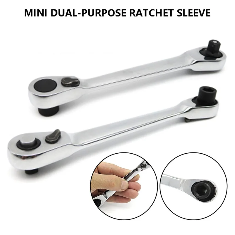 CLE A MOLETTE,C-1pc--Mini clé à cliquet 1-4 à Double extrémité, clé à ...