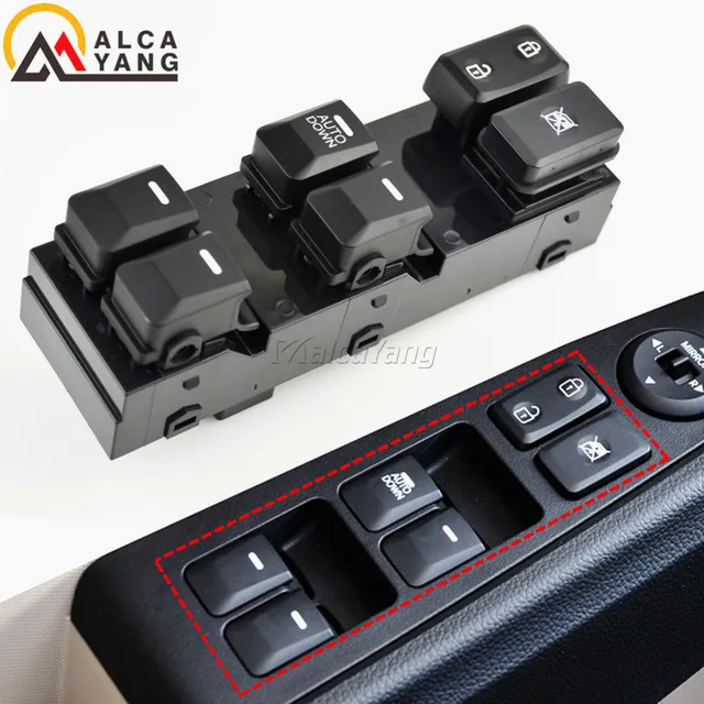 Electric Power Master Window Switch Button Set For Kia Sportage 2011 ...