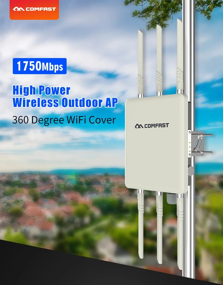 COMFAST1750Mbps Gigabit POE enrutador inalámbrico para exteriores CPE ...