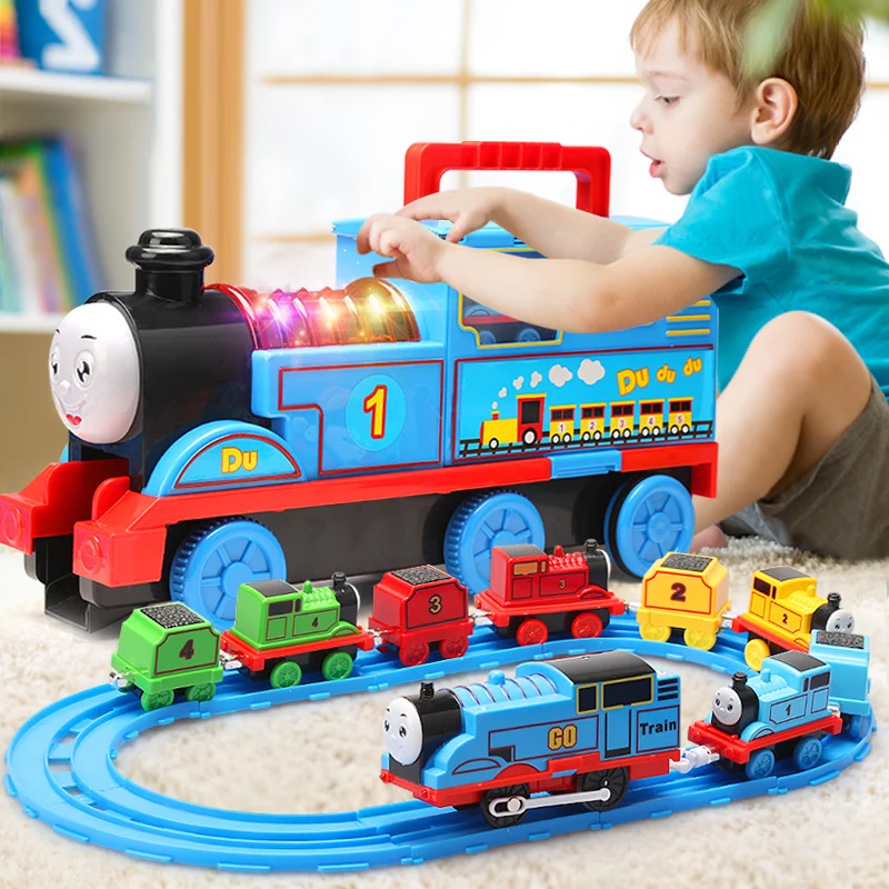 Little train track set inertial alloy electric children toy 3-6 years ...