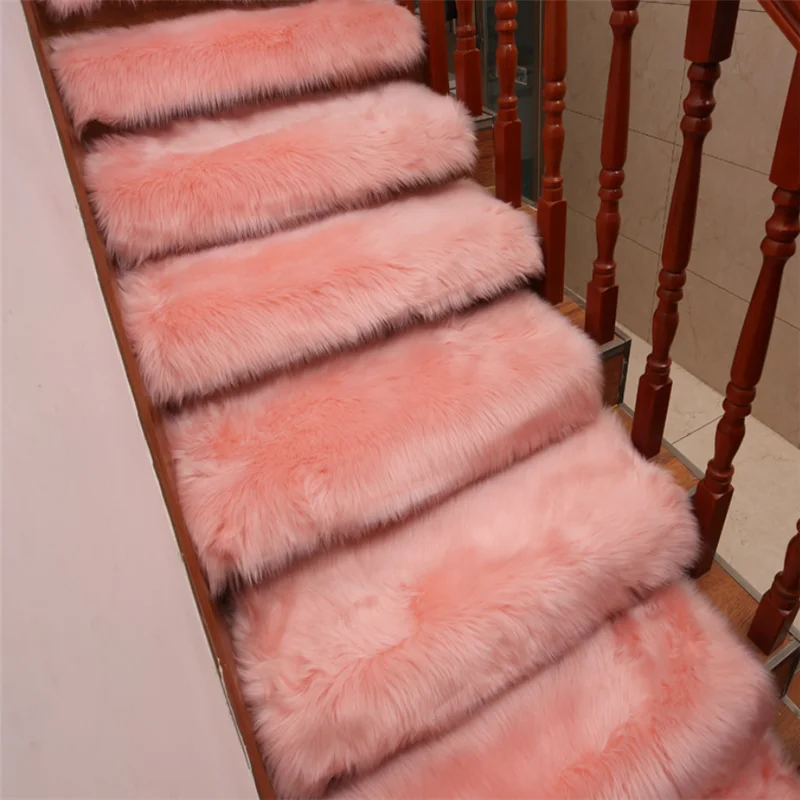Soft-Stairs-Carpet-Long-Plush-Faux-Wool-Rug-Non-Slip-Rectangle-Stair ...