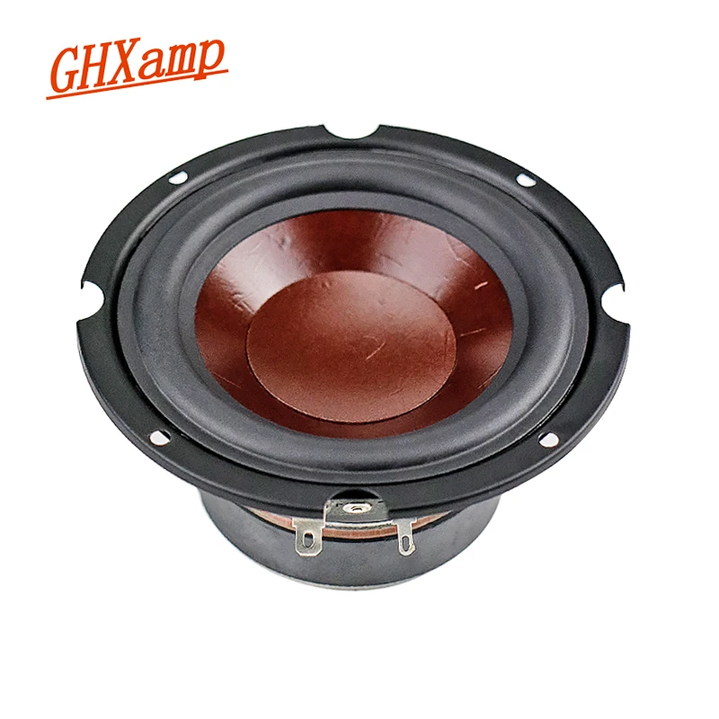 GHXAMP 4 Inch Mid Bass Speaker Unit 4Ohm 30W Wood Fiber Paper Basin ...