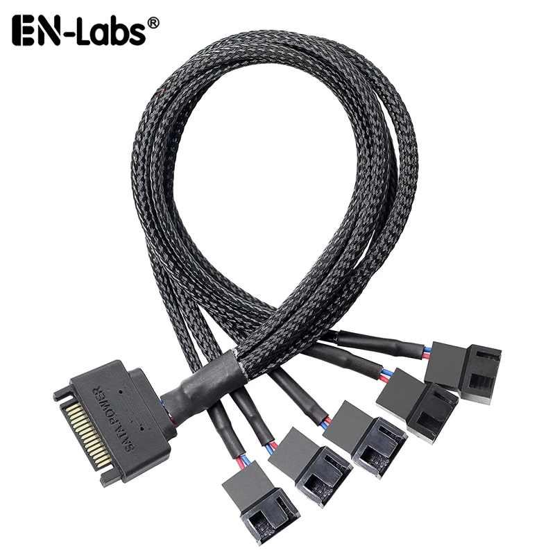 Sata To 3 Pin 4 Pin Fan Sleeved Power Splitter Cable Adapter,15pin Sata ...