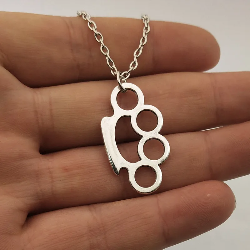 Knuckle Dusters-charms Pendant Fashion Jewelry Vintage Silver Statement ...
