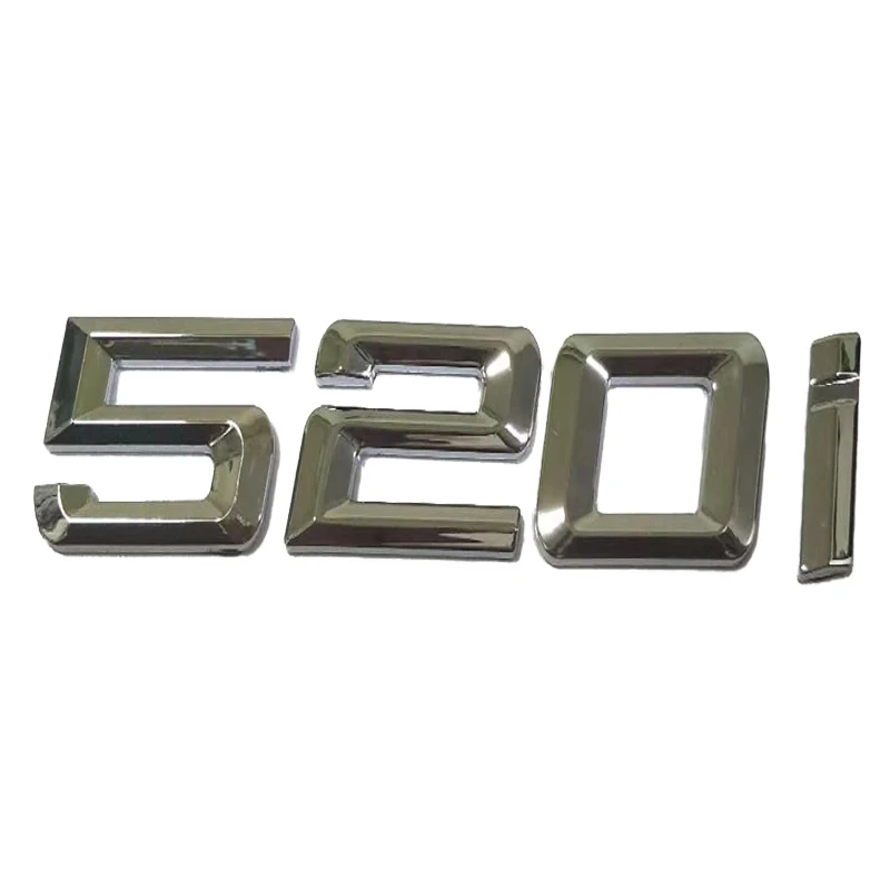 Nuevo 3D Silver 520i Logo trasero de coche, pegatina de emblema de ...