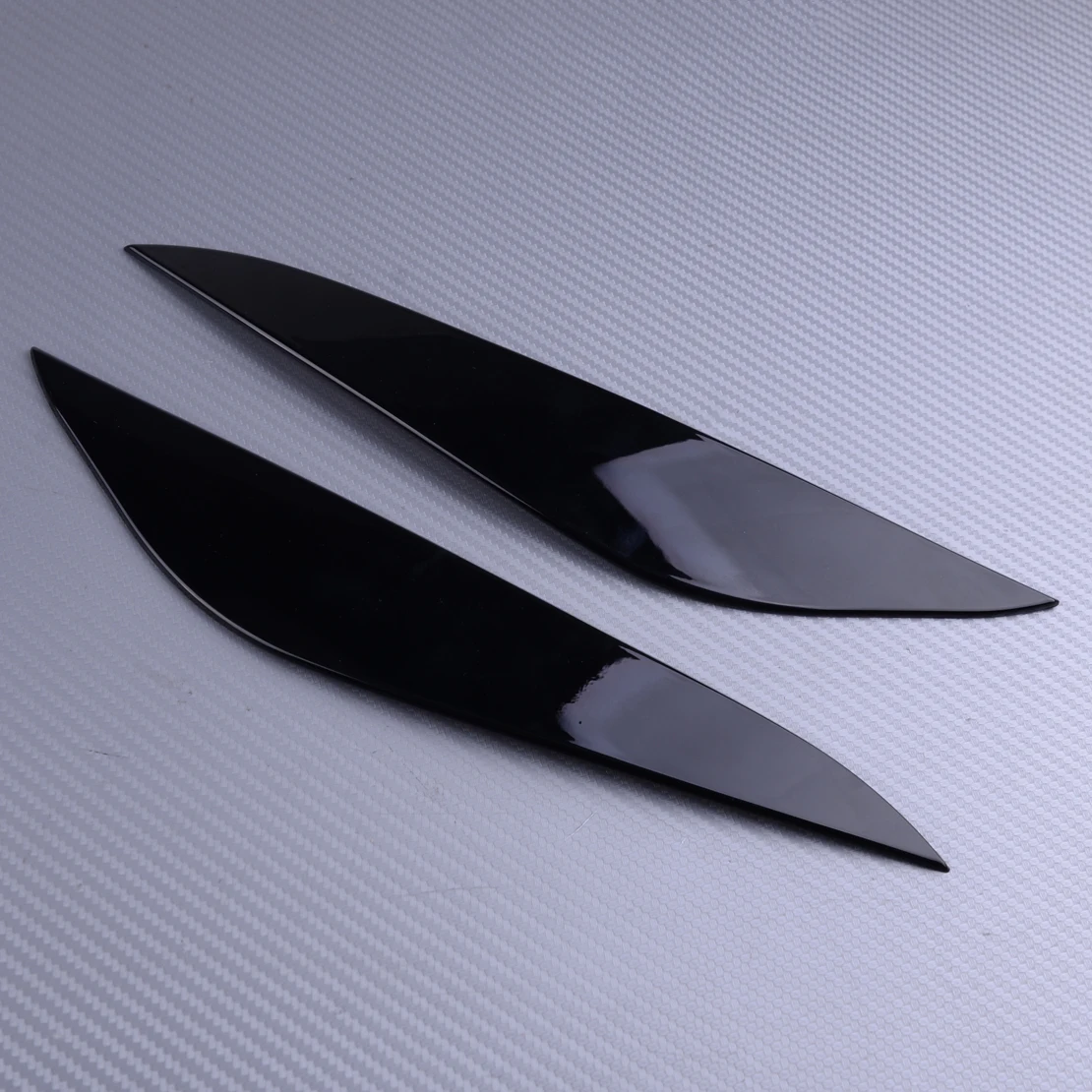 DWCX ABS Glossy Black Front Headlight Lamp Eyebrow Eyelid Trim Cover ...