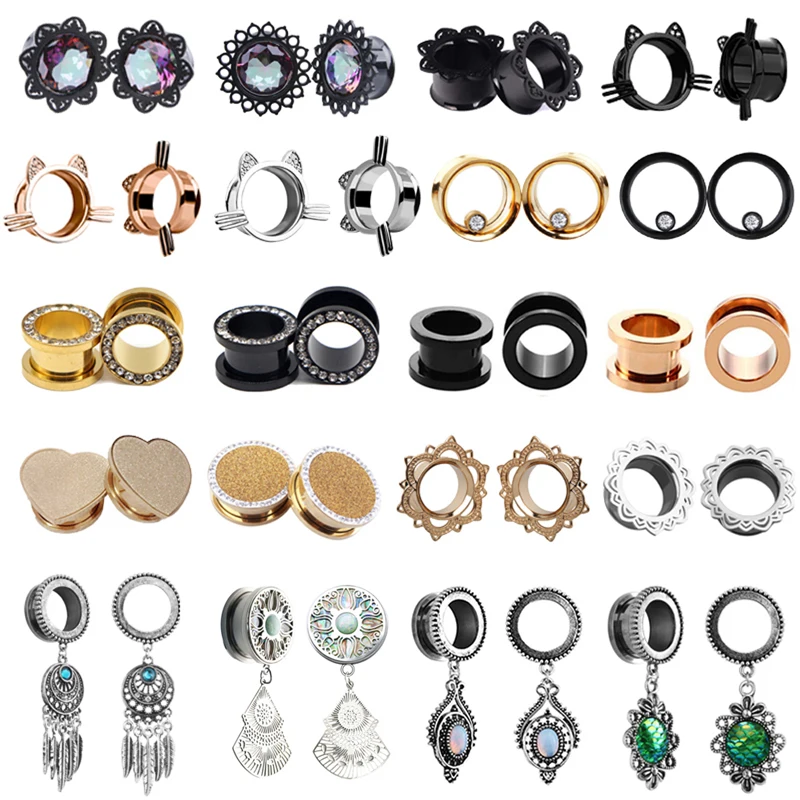 Stainless Ear Stretchers | Stainless Tunnels Plugs | Stainless Ear ...