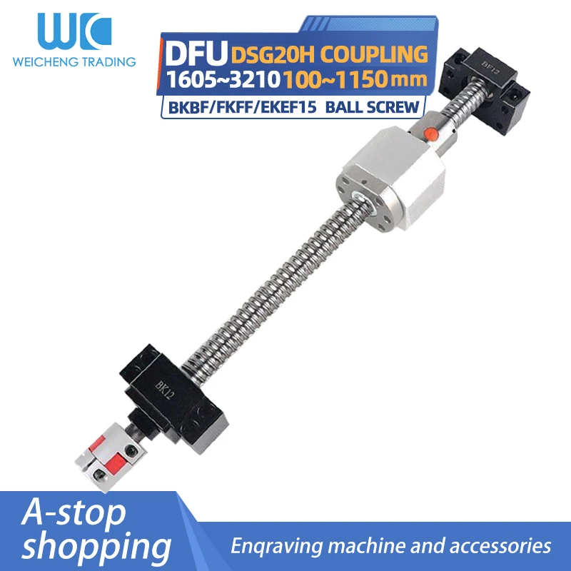 Dfu1605/2005/2505/3205/3210 Double Ballscrew Length 100mm-1150mm+dsg20h ...