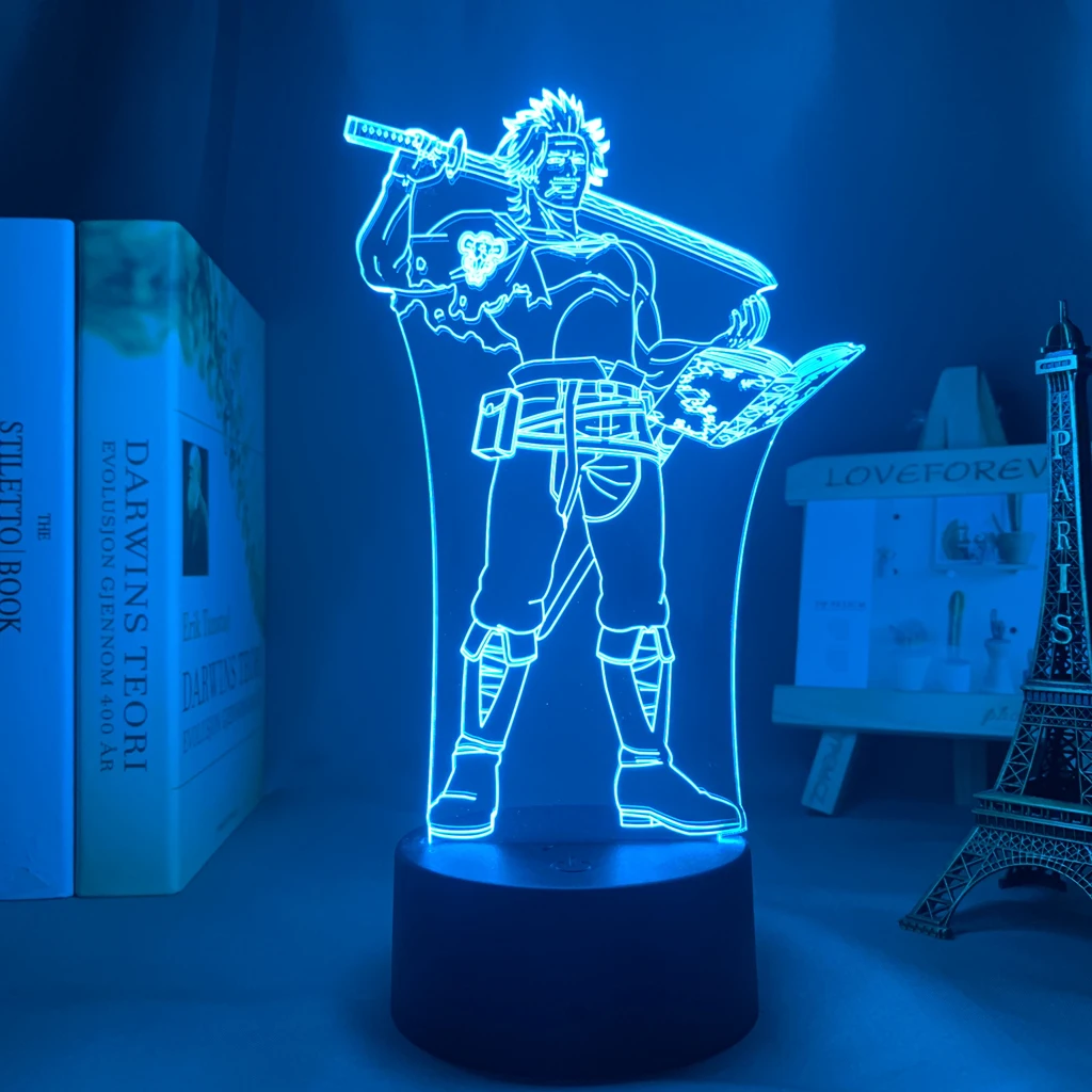 Black Clover Anime 3D Led Lamp Lighting Lamps Home & Living etna.com.pe