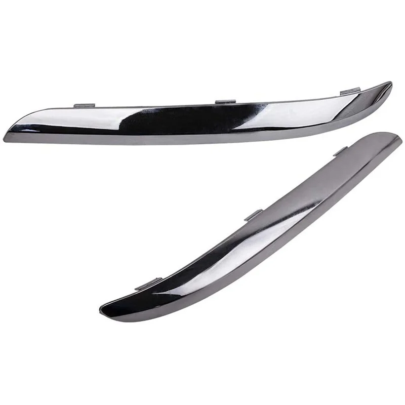 Pair Front Left Right Bumper Molding Chrome Trim 68127941AB 68127940AB ...
