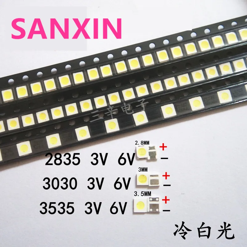 50-100Pcs-For-led-tv-backlight-2835-3030-3535-3V-6V-1W-3W-kit ...