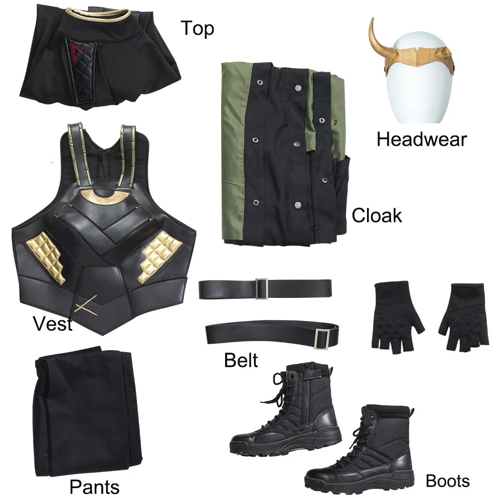 Lady-Loki-disfraz-de-Cosplay-Sylvie-Cloak-Vest-cuernos-Crown-Sylvie-enveltress-OutfitsParts-para ...