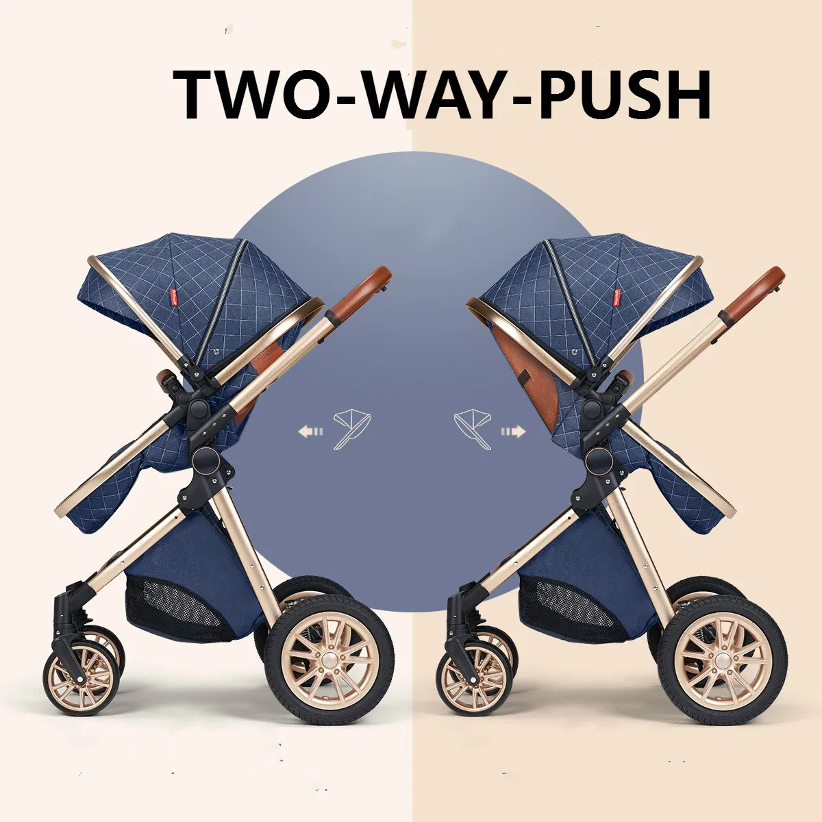 High Landscape Baby Stroller Baby Stroller Luxury Foldable