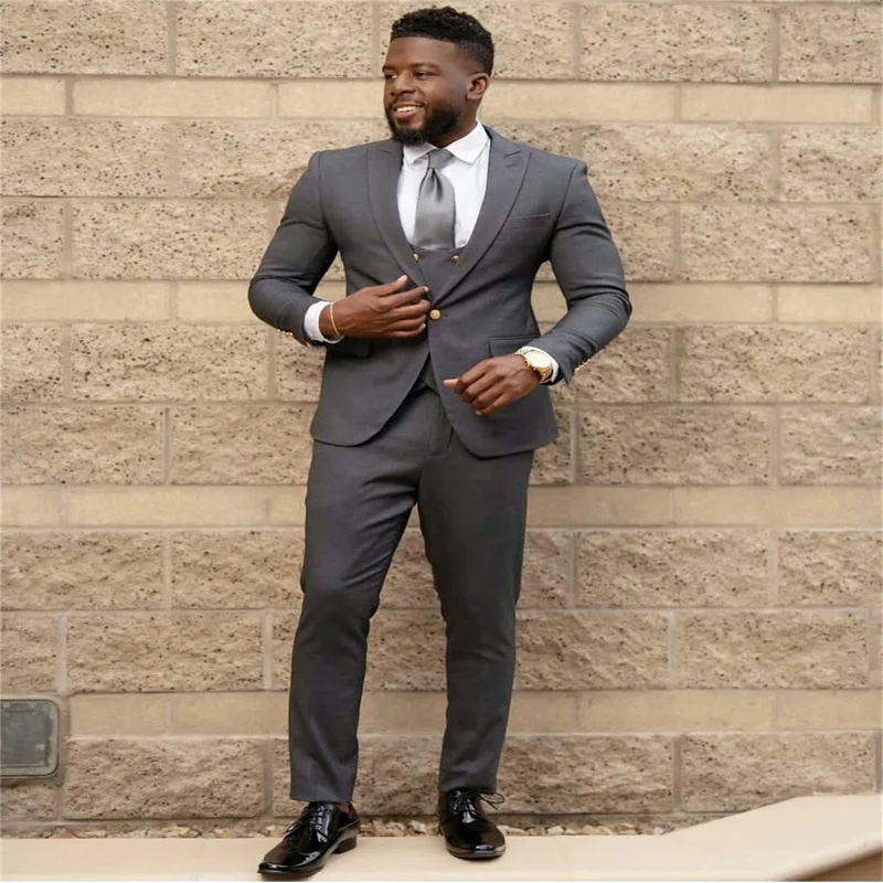 Charcoal Grey Suit Wedding