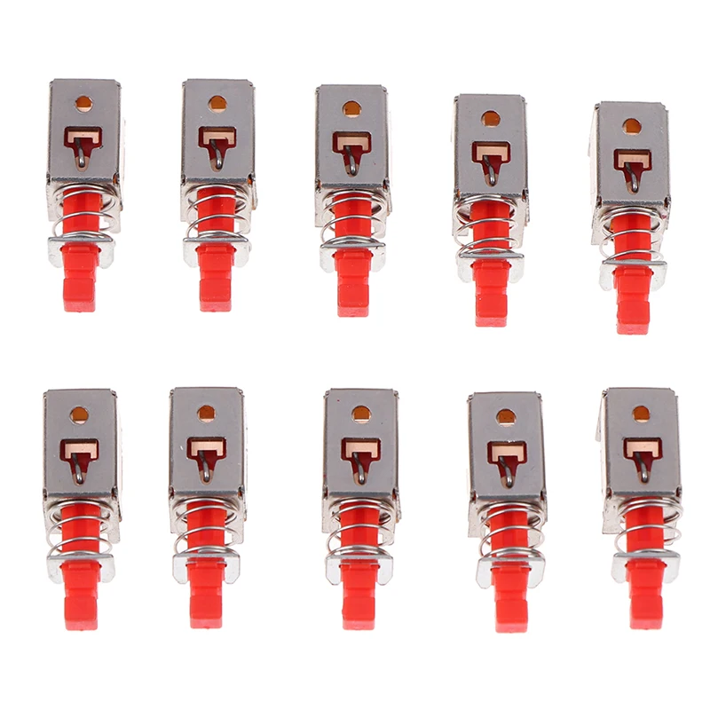 10pcs Hot New DPDT Double Pole 6 Pin Self-locking Key Power Switches PS ...