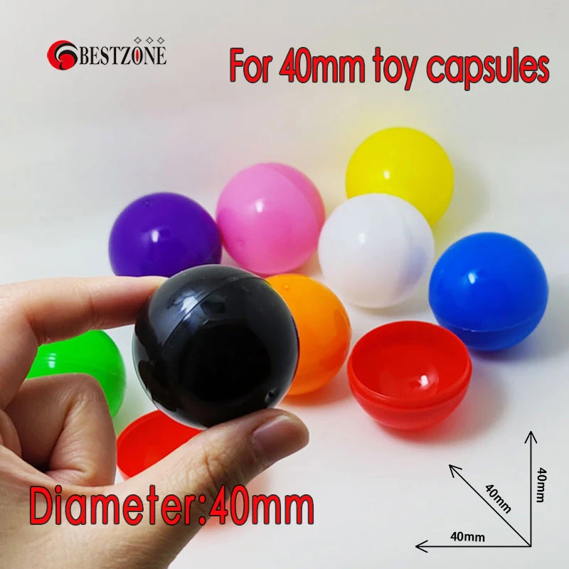 30pcs 40mm Easy Open Pure Colorful Plastic Toy Capsules Surprise Ball ...