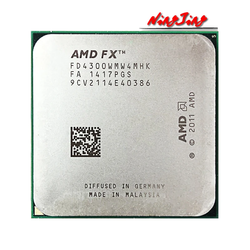 AMD FX Series FX 4300 FX 4300 3.8 GHz Quad Core CPU Processor ...